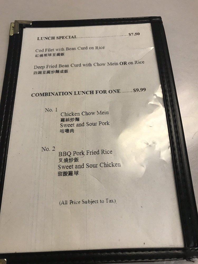 Menu at Double One Chinese Restaurant, Burnaby