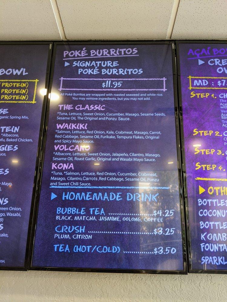 Menu at POKE CITY restaurant, Atlanta, 2221 Peachtree Rd NE