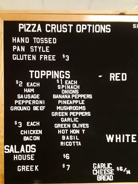 Menu at Cruze Farm Pizza Barn, Knoxville, Asbury Rd #101