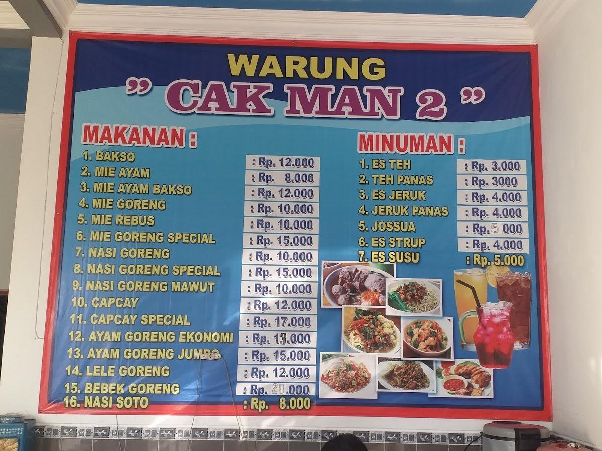 Menu at WARUNG CAK MAN 2 restaurant, Kalimo'ok