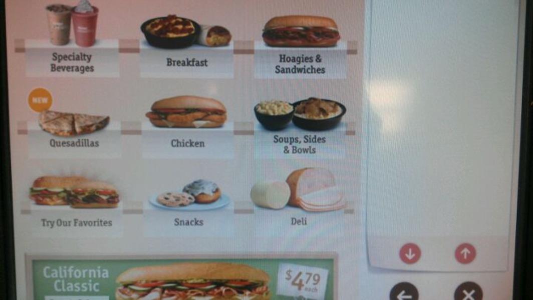 Menu at Wawa cafe, Chalfont