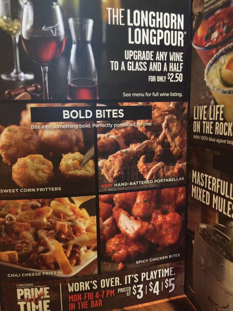 Menu at LongHorn Steakhouse, Tucson, N Oracle Rd
