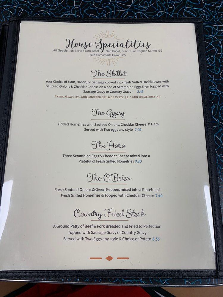 Menu at Nancy's Main Street Diner cafe, Grafton