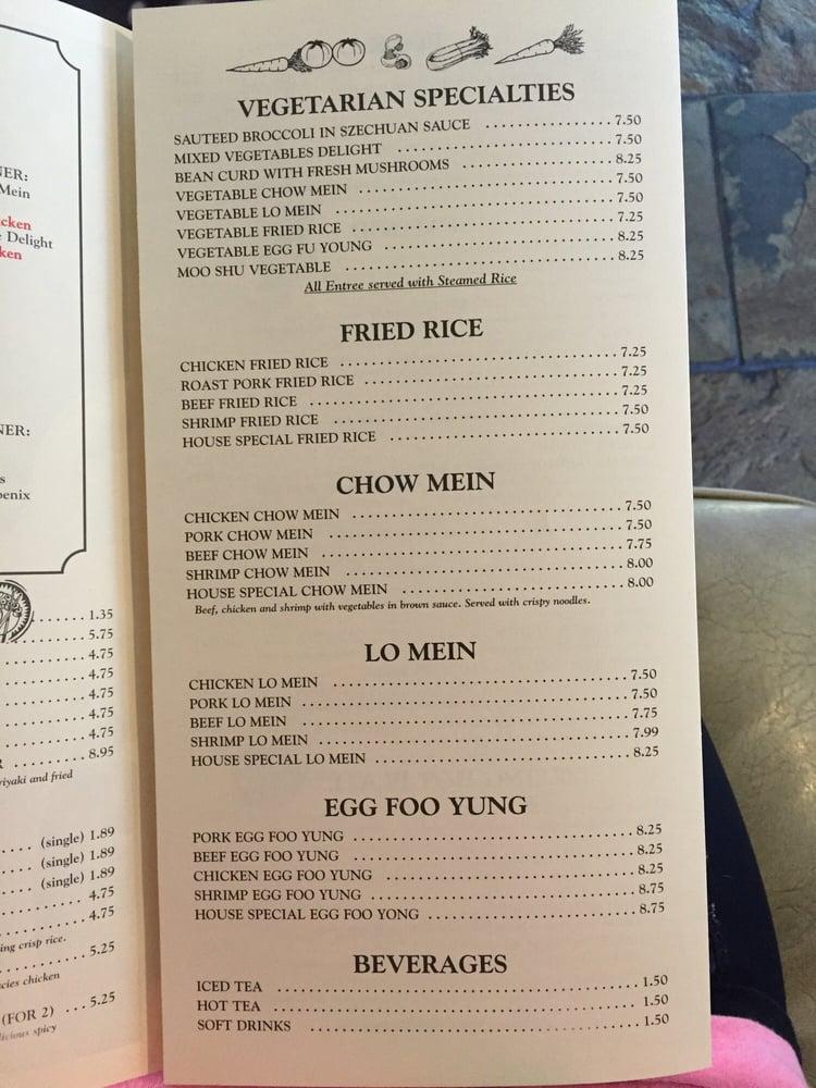 Menu at Peng's Pavilion restaurant, Calhoun