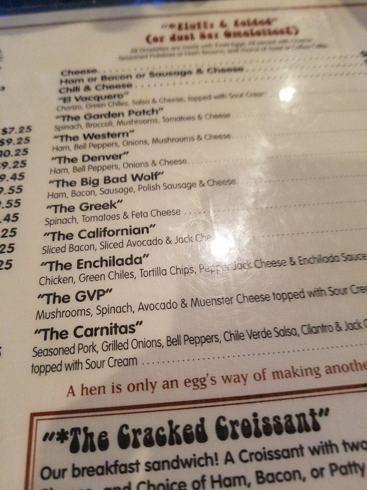 Menu at The Cracked Egg restaurant, Henderson, N Green Valley Pkwy #480