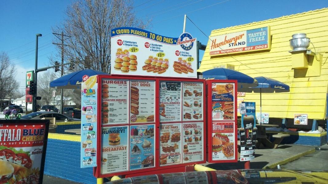 Menu at Hamburger Stand fast food, Englewood, S Broadway