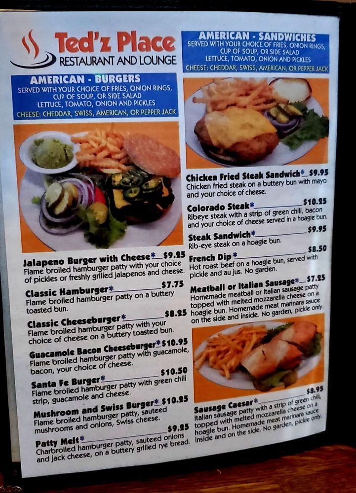 Menu at Ted'z Place Restaurant and Lounge, Commerce City