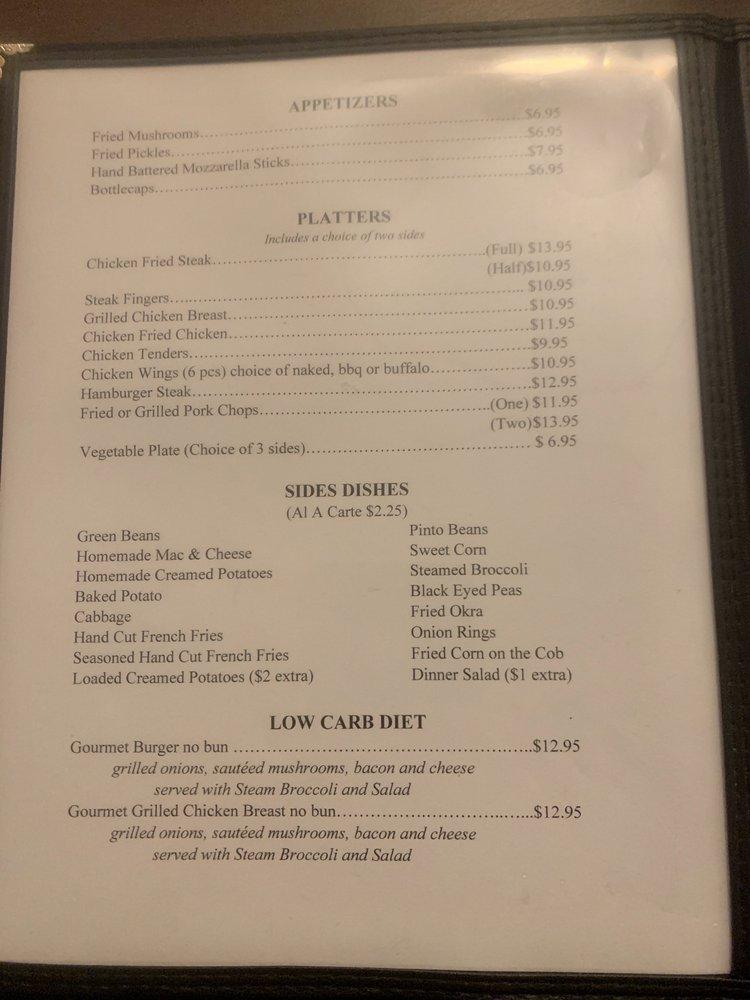 Menu at The County Seat Country Cooking Cafe, Linden