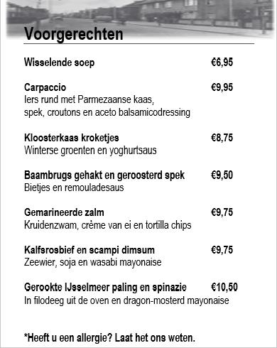 Speisekarte von Brasserie & Restaurant Brocante, Pijnacker