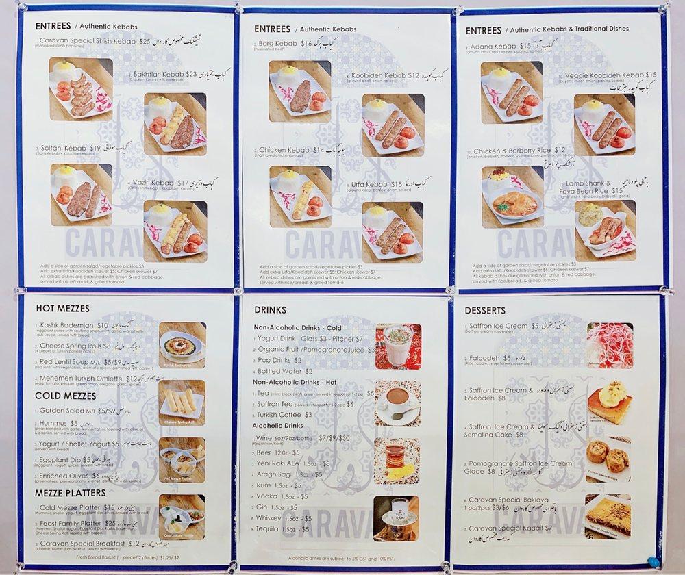 Menu at Caravan Authentic Café & Restaurant, Port Coquitlam