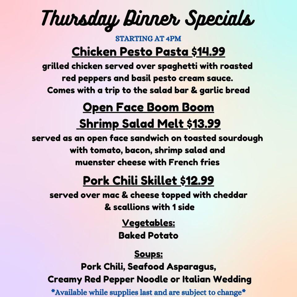 Menu at Energy Station restaurant, Harleysville