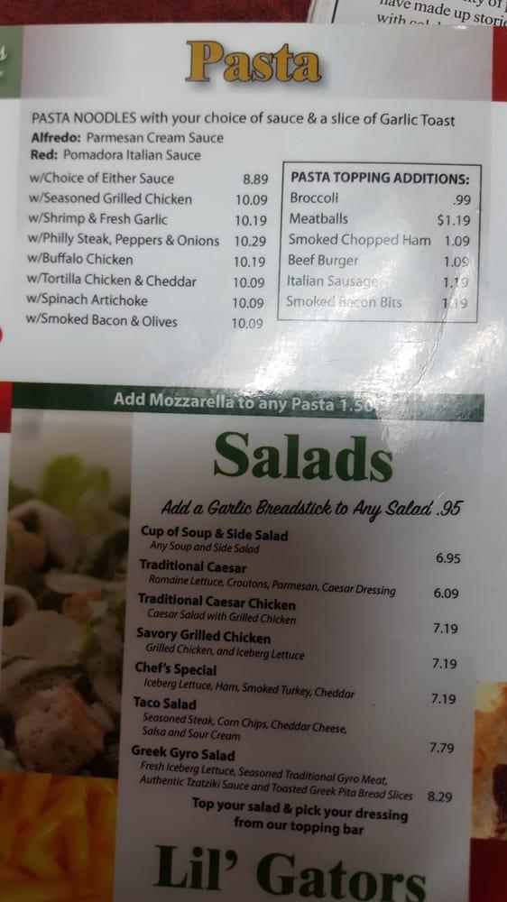 Menu at Gators Pizza pizzeria, Pierre, N Harrison Ave