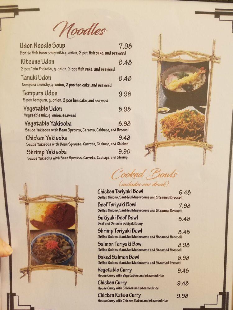 Menu at Ichizen Sushi and Japanese Cuisine restaurant, Poway, Poway Rd