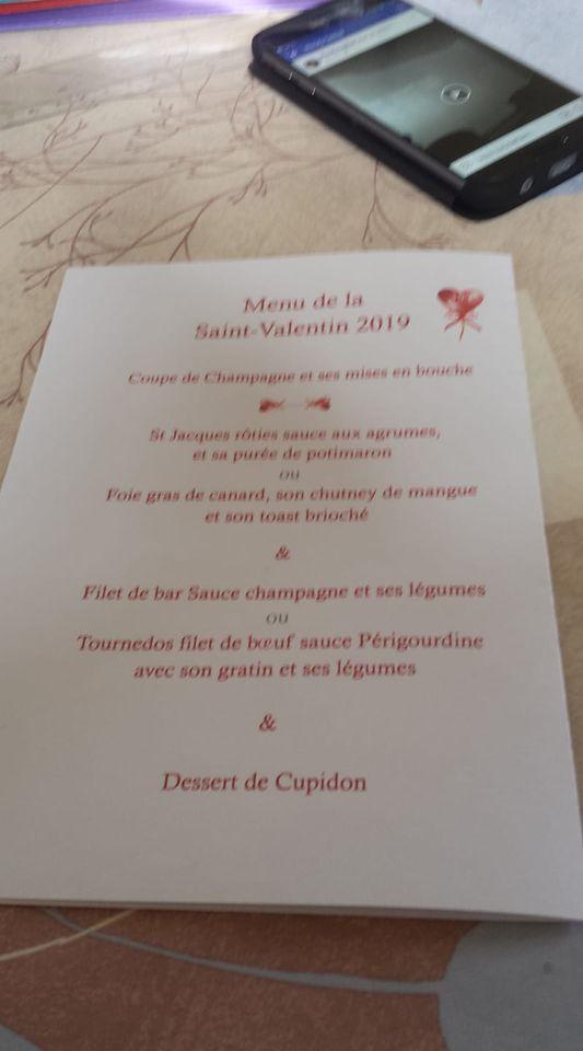 Menu at Chez Jules restaurant, Desvres