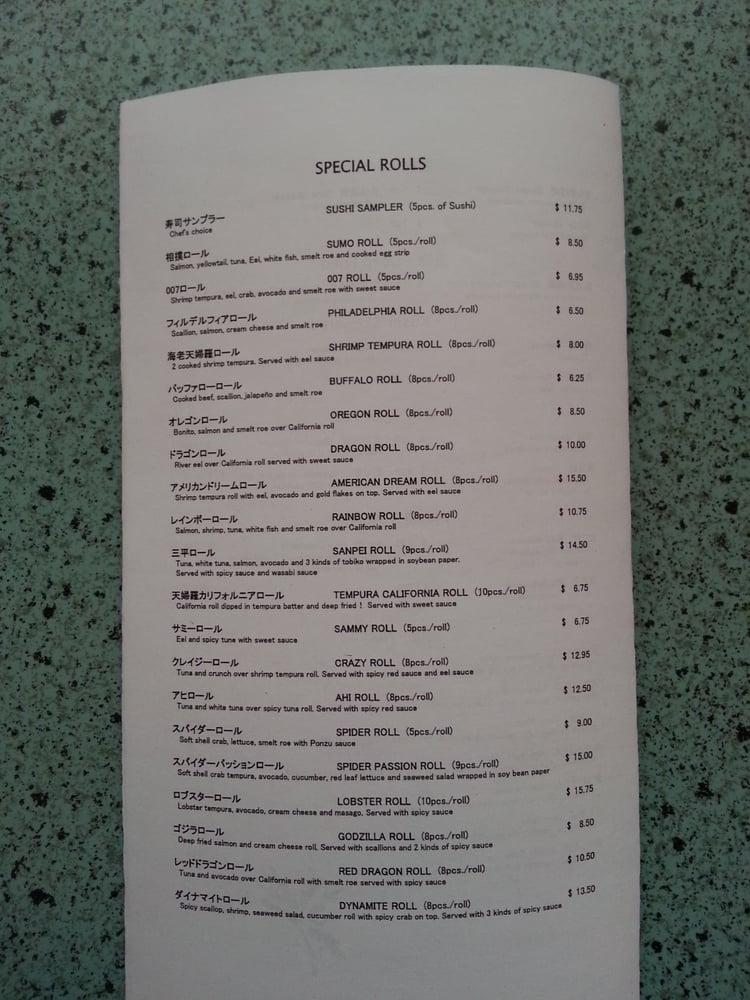 Menu at Izakaya Sanpei Restaurant, Canton