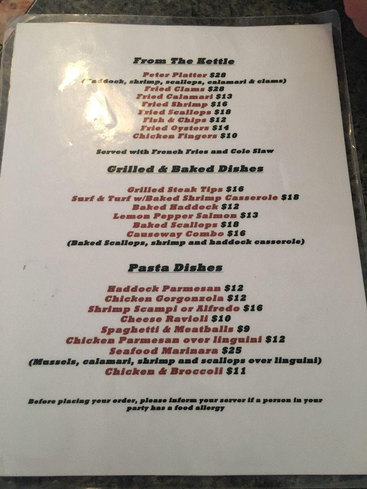 Menu at Causeway Restaurant, Gloucester, 78 Essex Ave