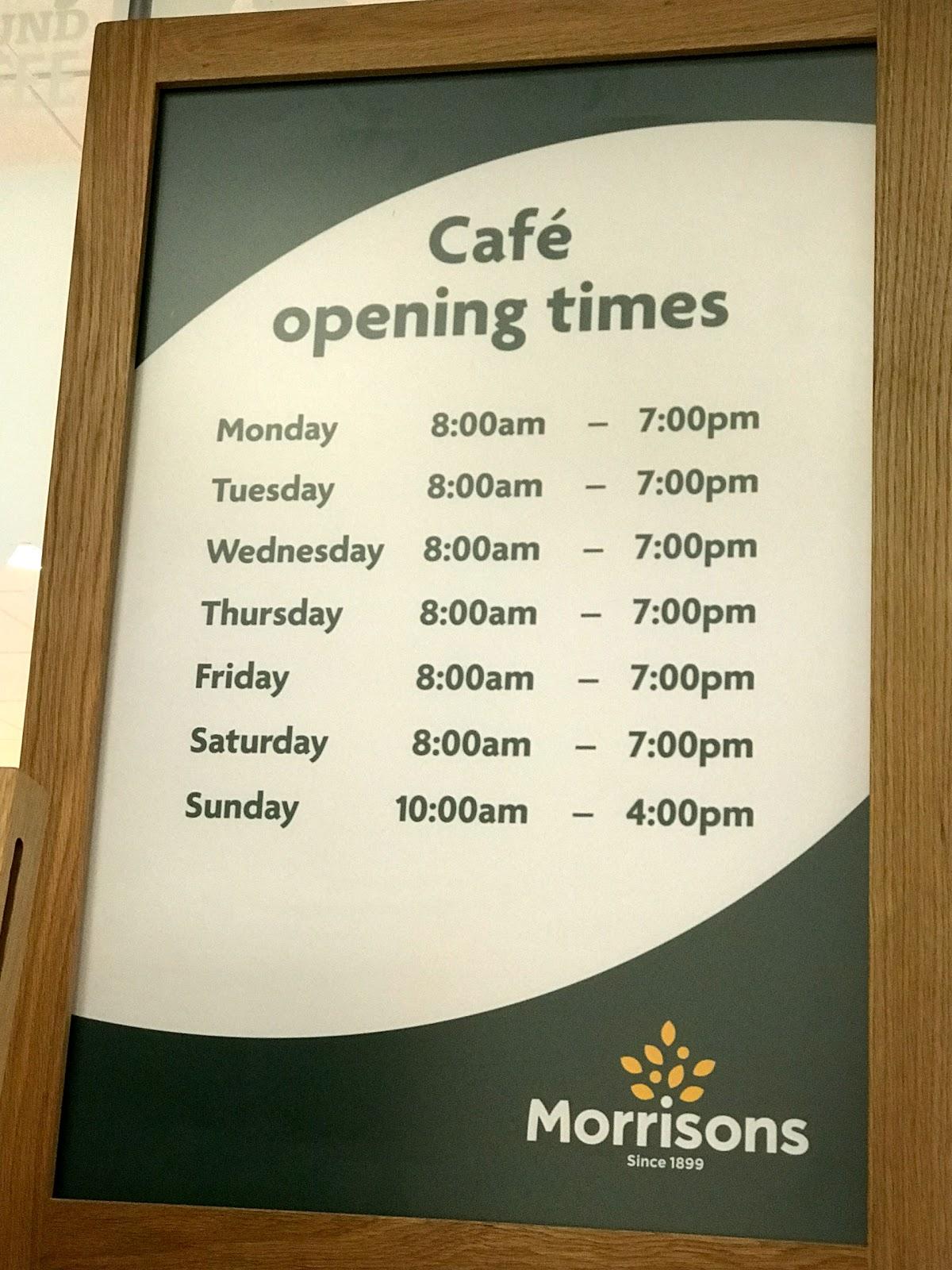 Menu at Morrisons Cafe, Yeadon, High St