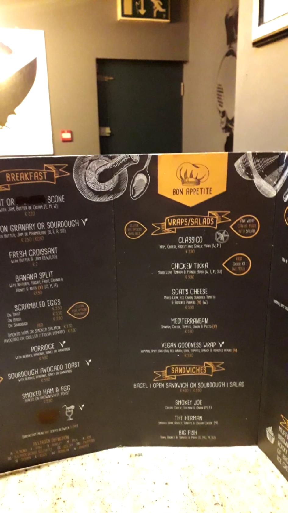 Menu at 23 Seats Cafe & Bistro, Dundalk
