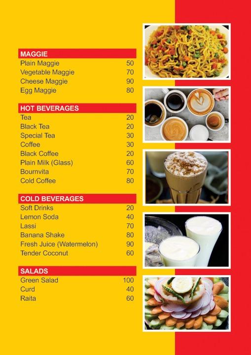 Menu at Happy Family Restaurant, Calangute