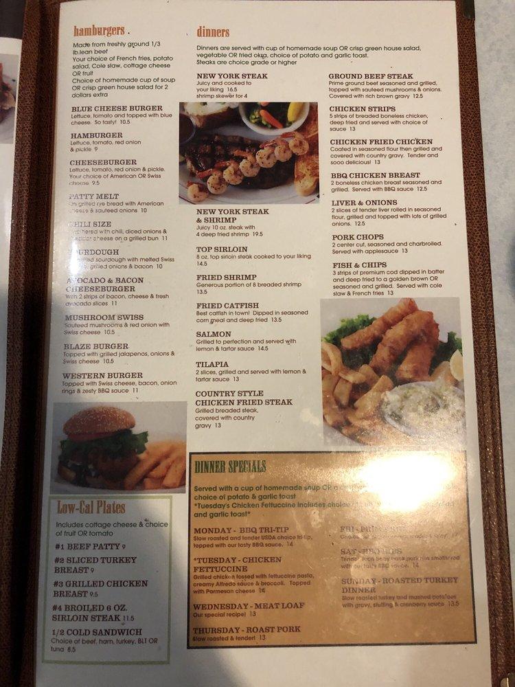 Menu at Sugar Mill restaurant, Bakersfield