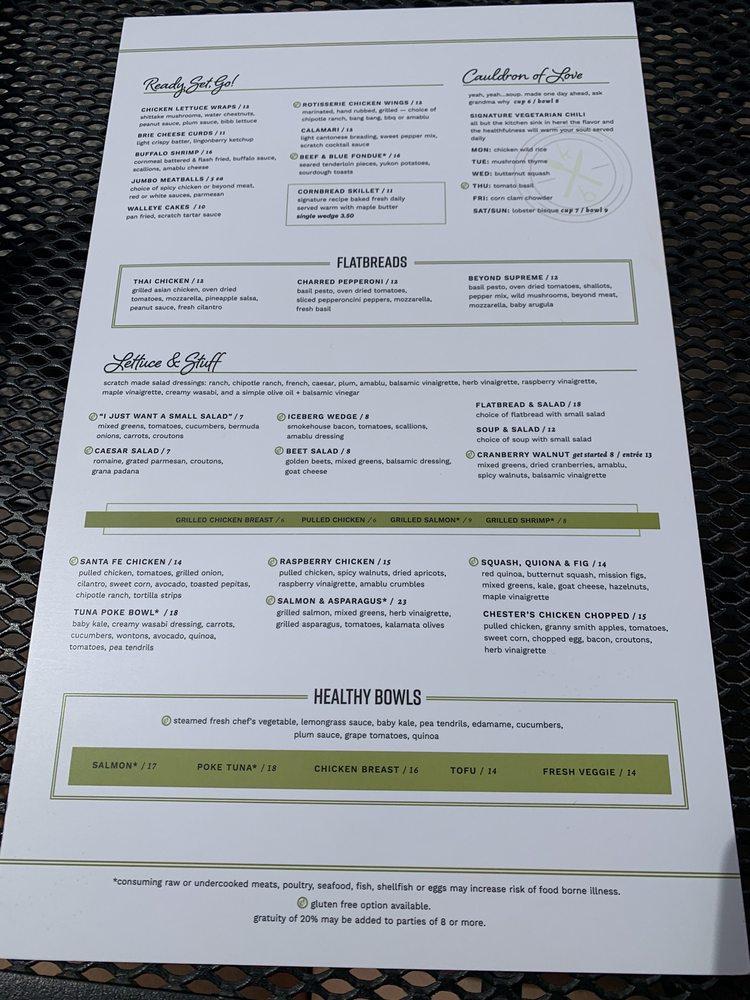Menu at Chester's Kitchen & Bar, Rochester