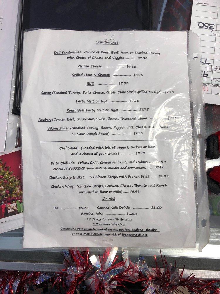 Menu at DJ Cafe, Center