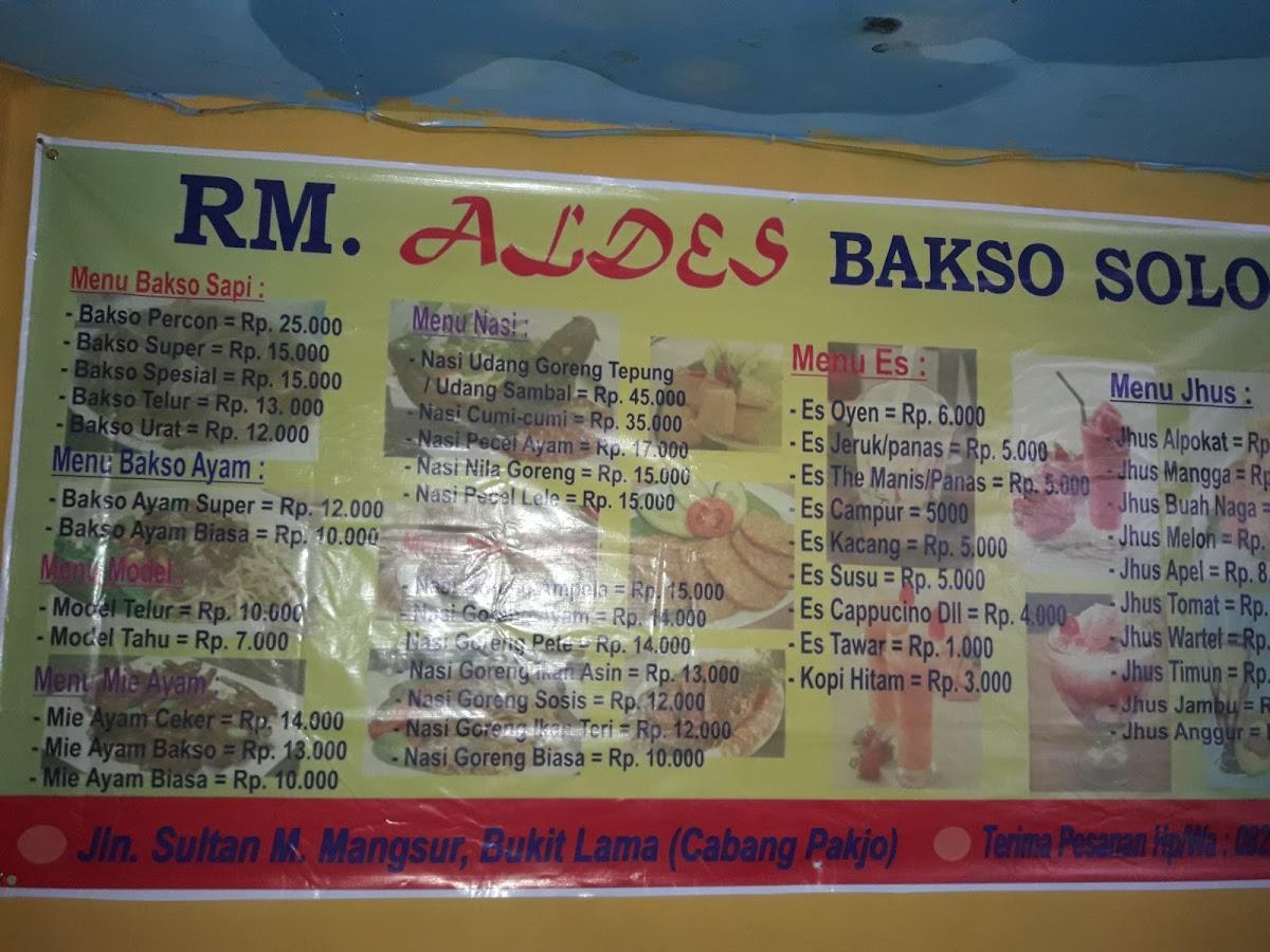 Menu at Martabak Taj Mahal restaurant, Palembang