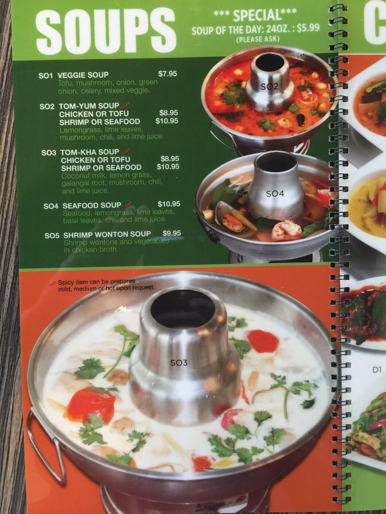 Menu at Nokki Thai Kitchen restaurant, Fontana