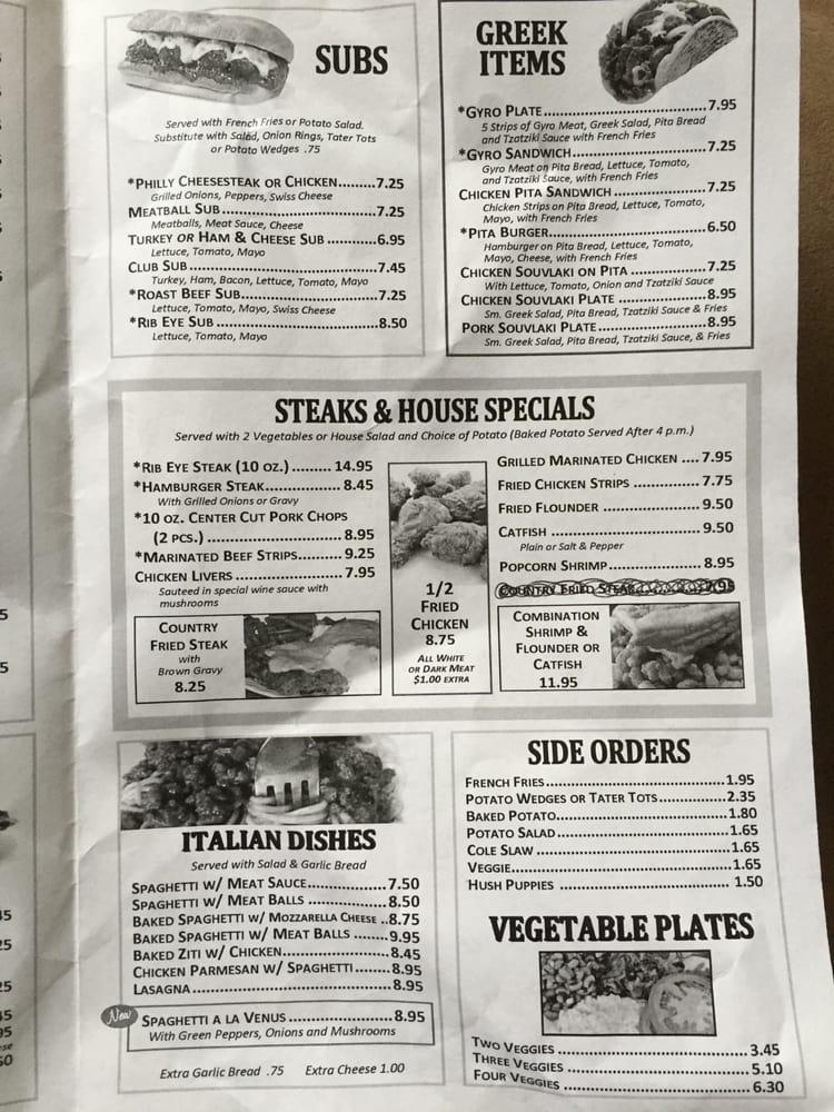 Menu at 66 Diner restaurant, Winston-Salem