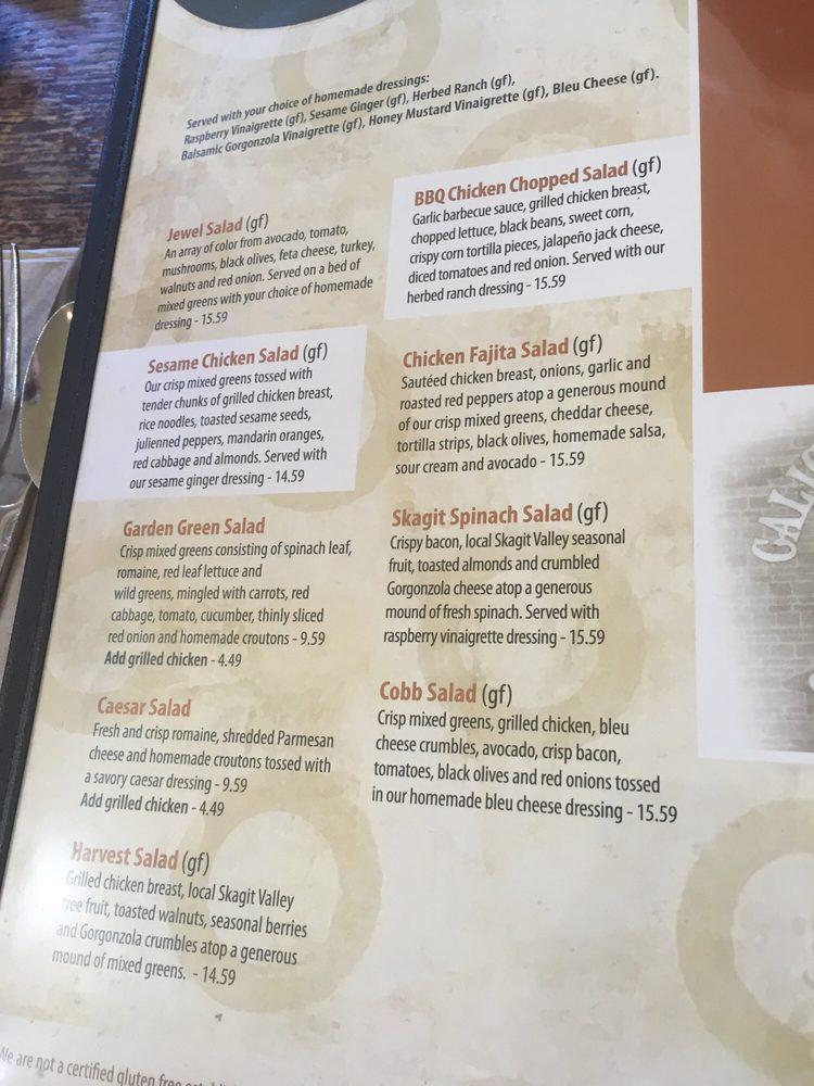 Menu at Calico Cupboard Old Town Cafe, Anacortes
