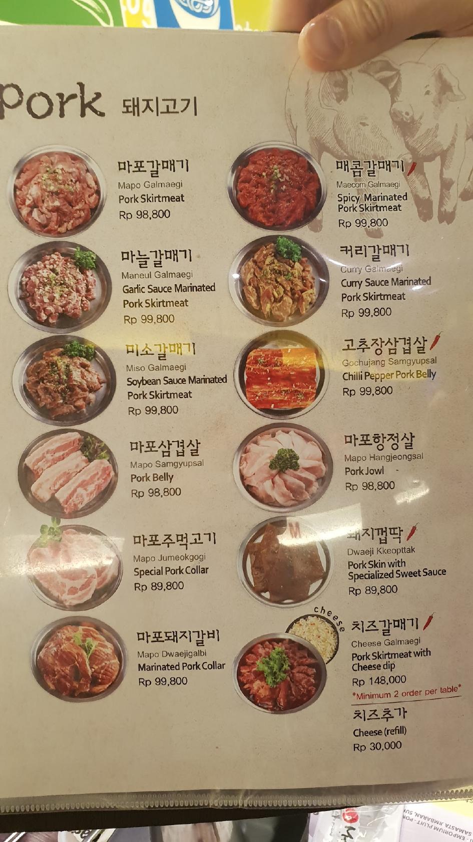 Carta de MAGAL Korean BBQ House, Central Jakarta