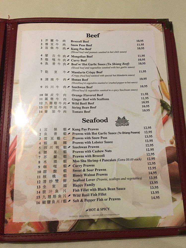 Menu at Peking House restaurant, Shoreline