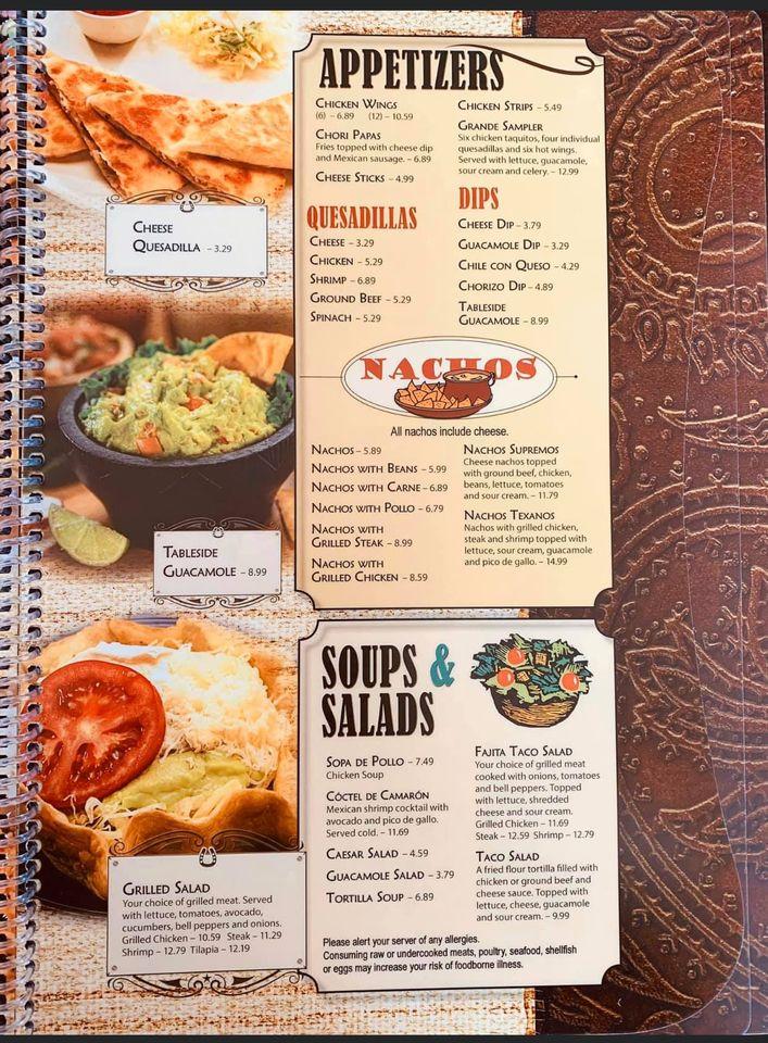Menu at Rodeo Grande restaurant, Roanoke