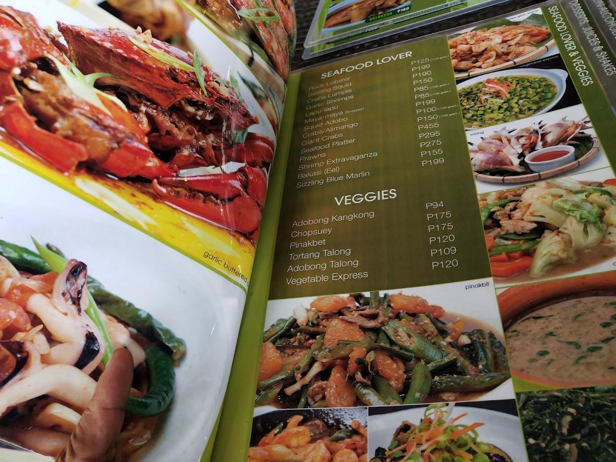 Menu at Lantaw Native Restaurant, Dumaguete, EJ Blanco Drive