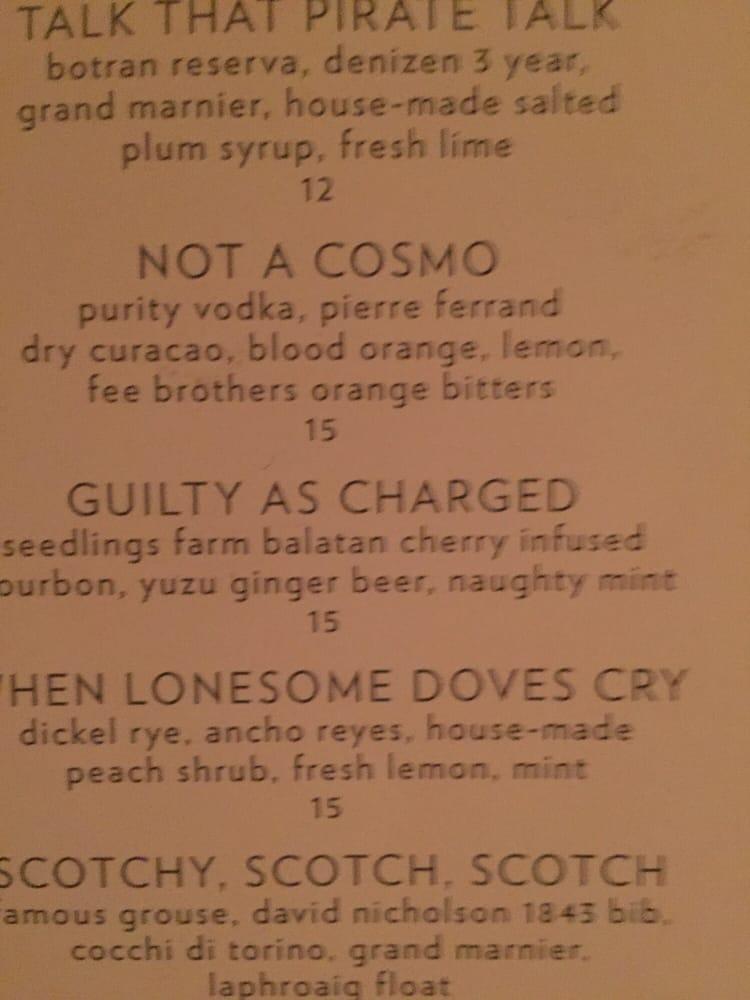 Menu at Maple & Ash steakhouse, Chicago