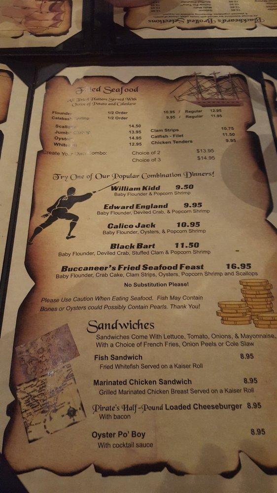 Carta del pub y bar Pirates Landing, Elkin, 161 Interstate Way