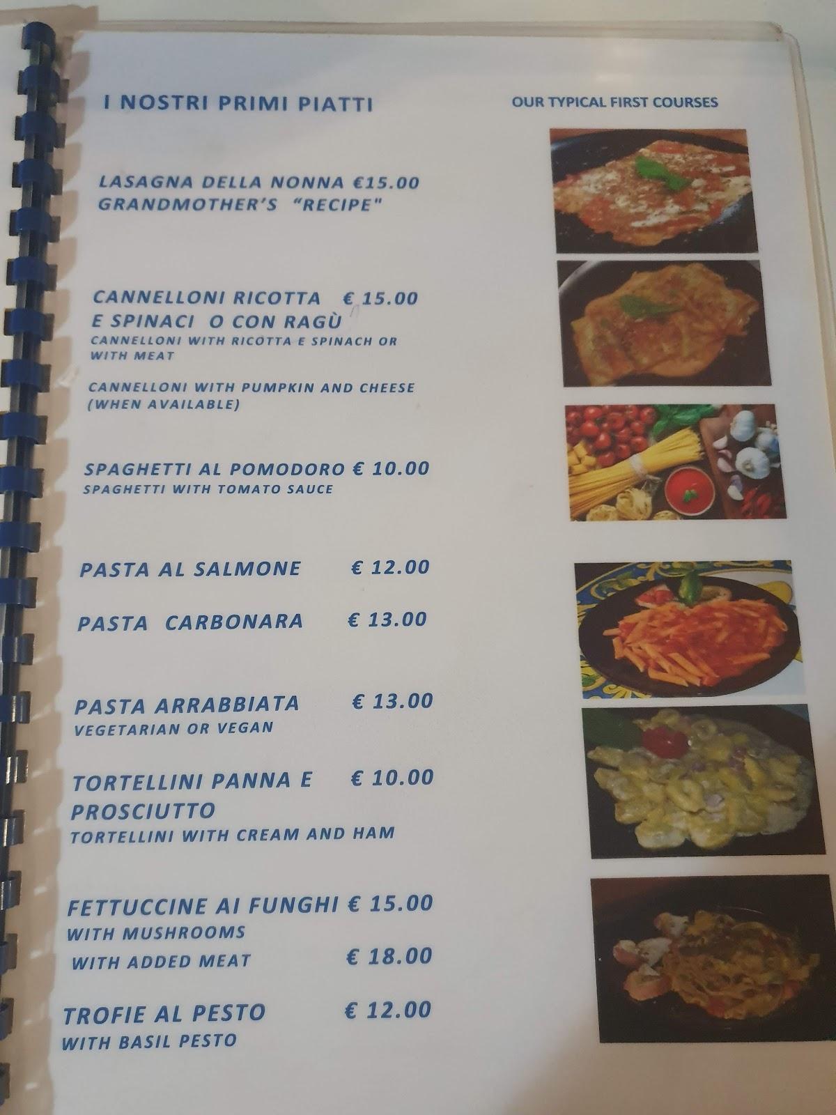 Menu at Capriccio Siciliano Wine Bar & Taverna, Cefalù