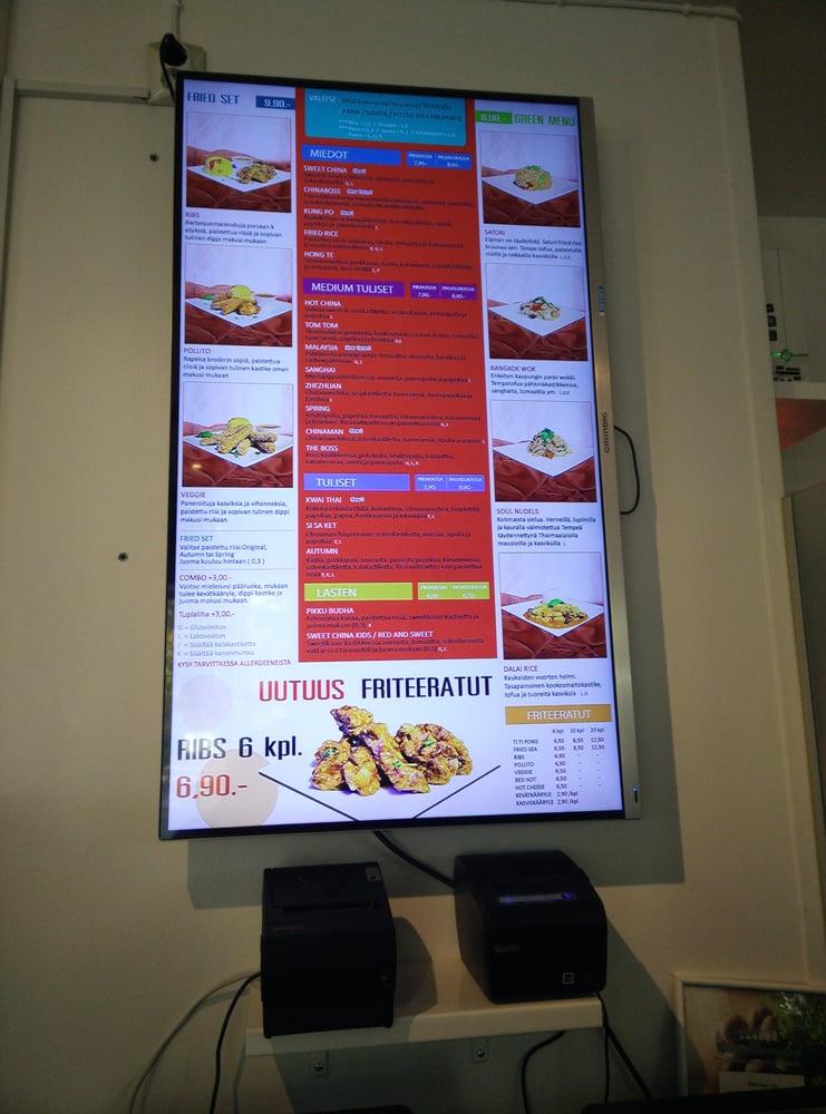 Menu at China-boss Tapanila restaurant, Helsinki