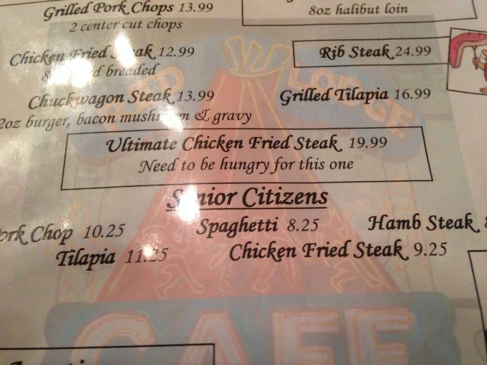 Menu at Red Lodge Cafe & Casino, Red Lodge, 16 Broadway Ave S