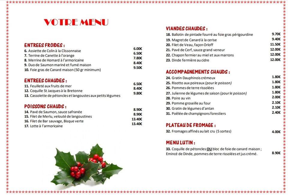 Menu at Restaurant Le Rouge Gorges - Fabrice Roy Traiteur, Gorges