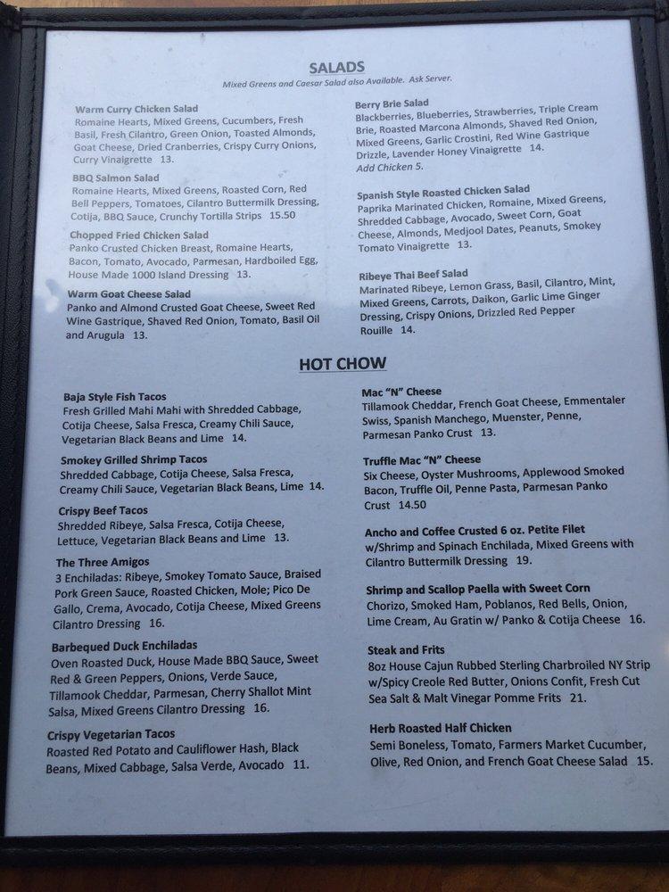 Menu at Eat Chow restaurant, Costa Mesa, Newport Blvd