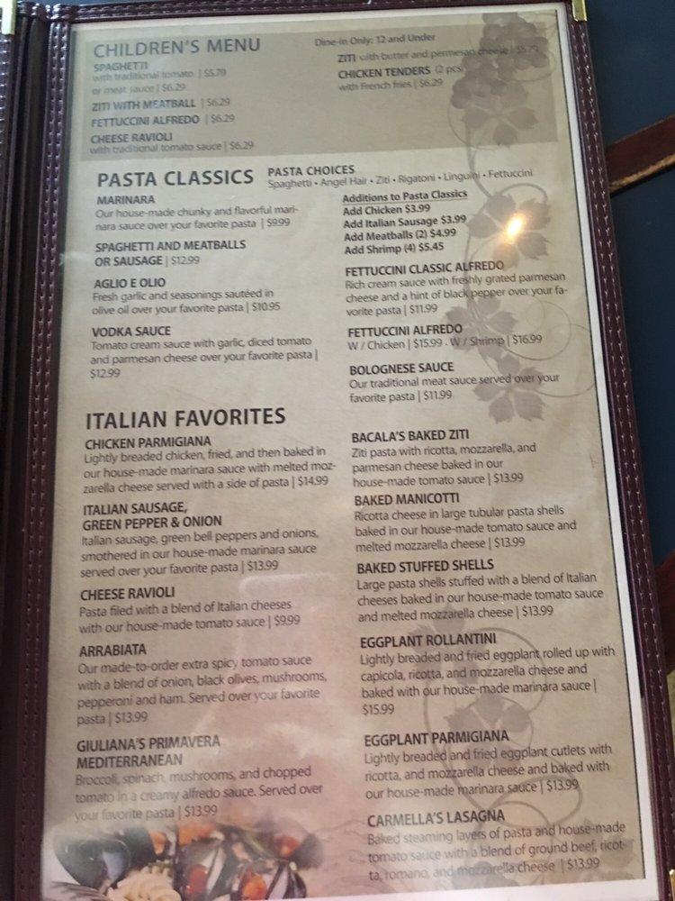 Menu at Sopranos Grill restaurant, Raleigh, N Rogers Ln STE 101