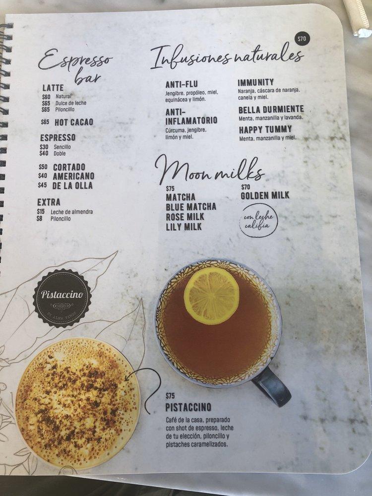 Carta del restaurante Alma Verde Mexicali, Mexicali