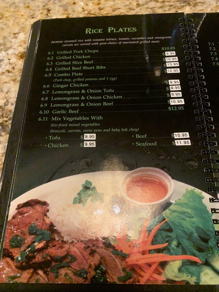 Menu at An Nam Pho restaurant, Seattle, Roosevelt Way NE