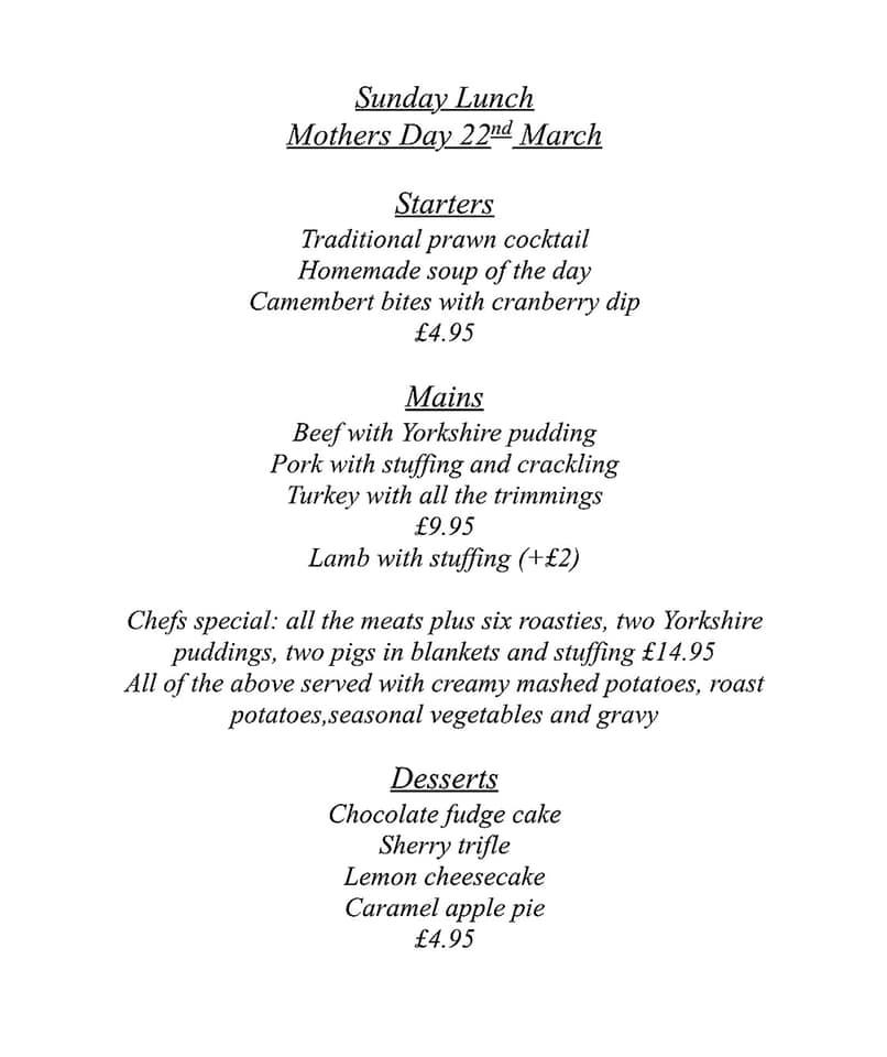 Menu at Lydstep Tavern pub & bar, Lydstep