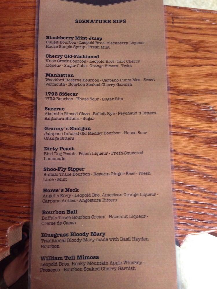 Menu at The Bluegrass Lounge - Olde Town pub & bar, Arvada