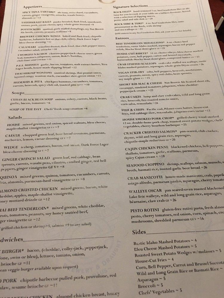 Menu at Elevator Brewery and Draught Haus pub & bar, Columbus