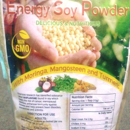 Menu at Energy Soy Powder restaurant, Cebu City