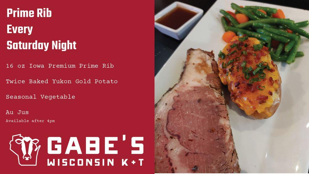 Menu at Gabe's Wisconsin Kitchen and Tavern pub & bar, Oshkosh