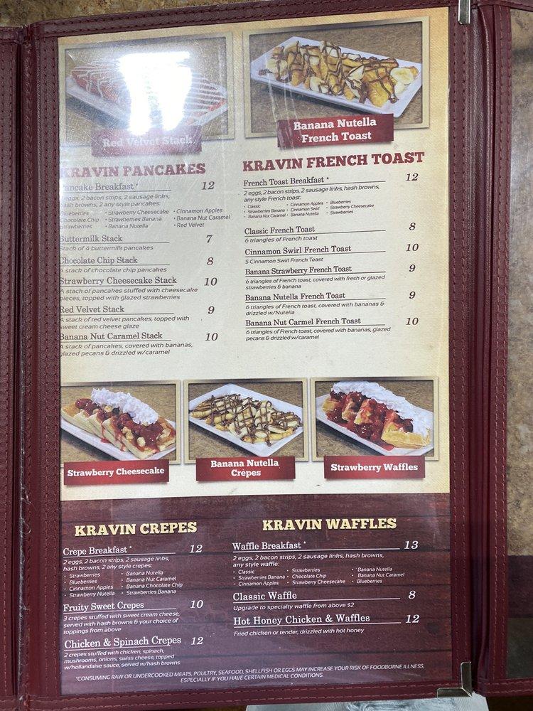 Menu at Krave Restaurant-Bridgeview, Bridgeview
